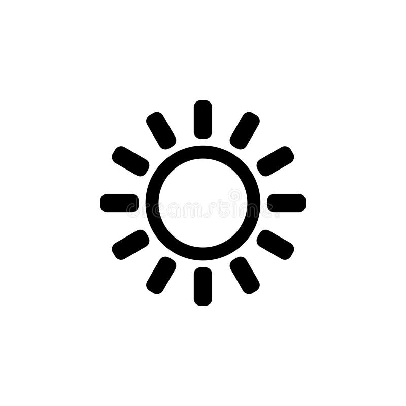 Brightness Intensity Icon. Isolated Vector Symbol on White Background ...