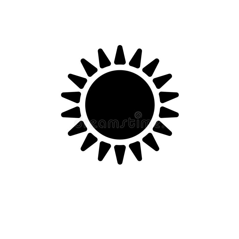 Brightness, Intensity Setting, Bright Sun Solid Flat Vector Icon ...