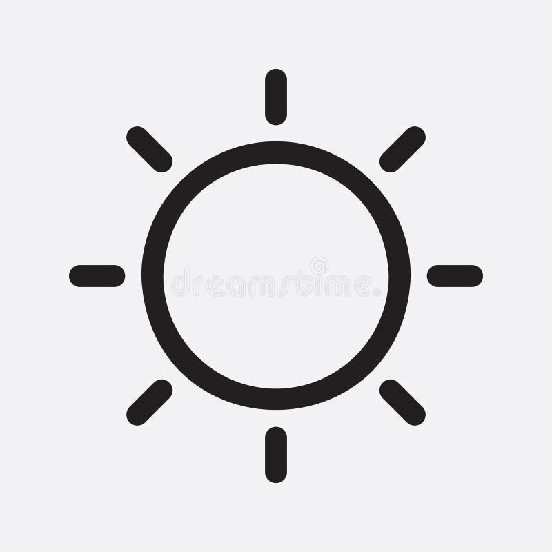 Brightness Light Saturation or Sun Icon Stock Vector - Illustration of ...