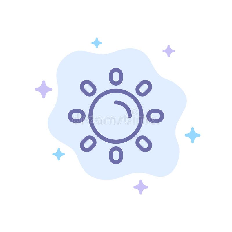 Brightness, Light, Sun, Shine Blue Icon on Abstract Cloud Background ...
