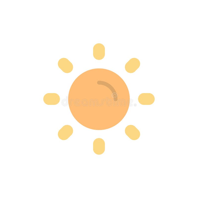 Brightness, Light, Sun, Shine Flat Color Icon. Vector Icon Banner ...