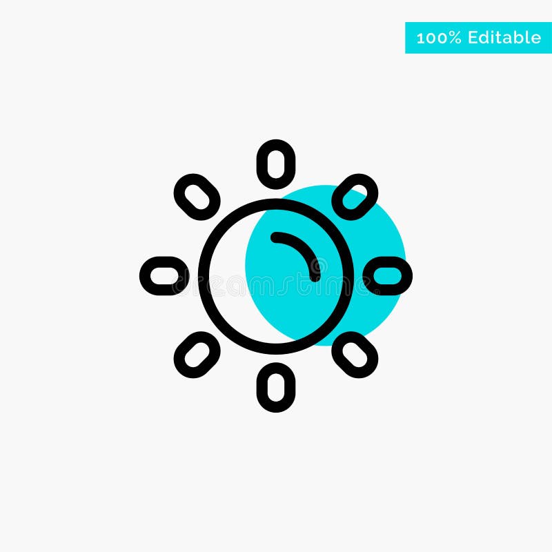Brightness, Light, Sun, Shine Turquoise Highlight Circle Point Vector ...
