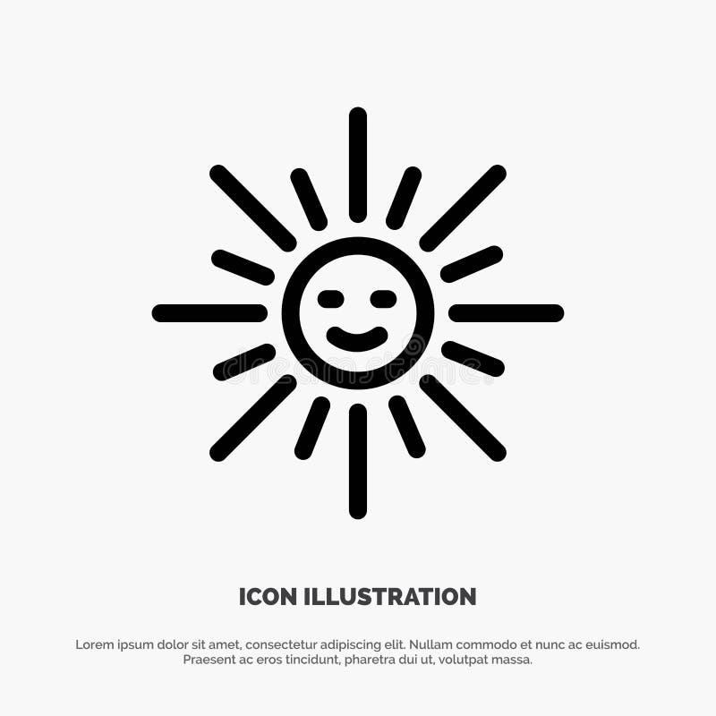 Brightness, Light, Sun, Spring Line Icon Vector Stock Vector ...