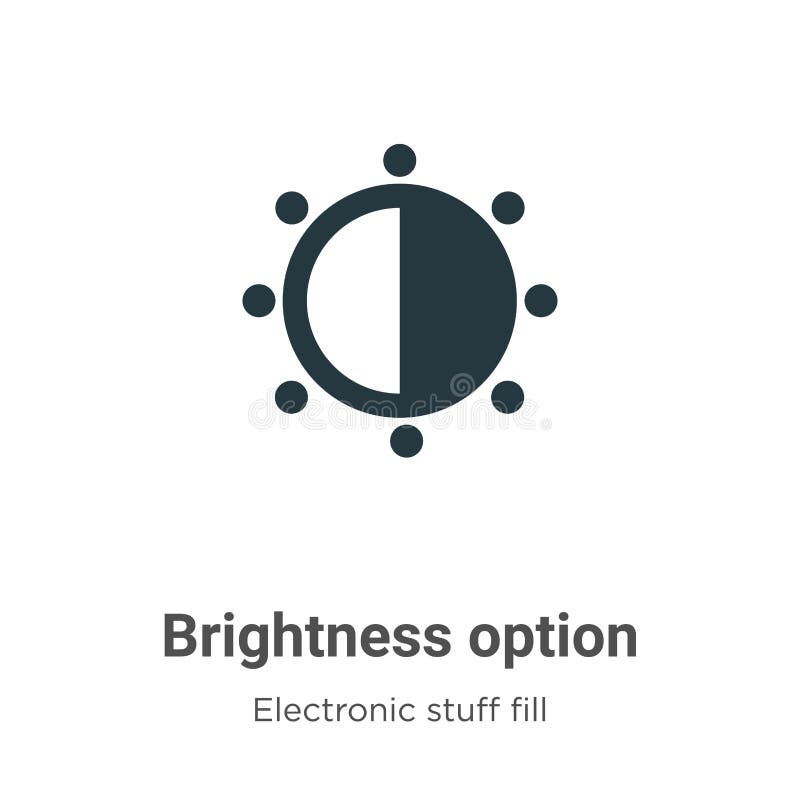 Brightness Option Icon Vector Isolated on White Background, Logo Stock ...