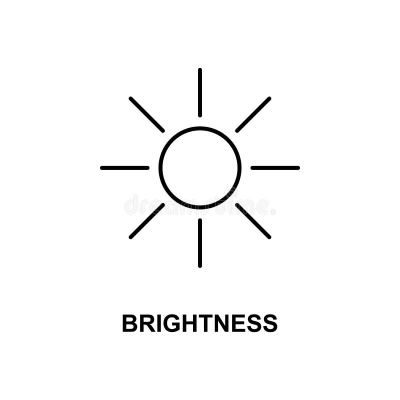 Brightness Sign Icon. Element of Simple Web Icon with Name for Mobile ...