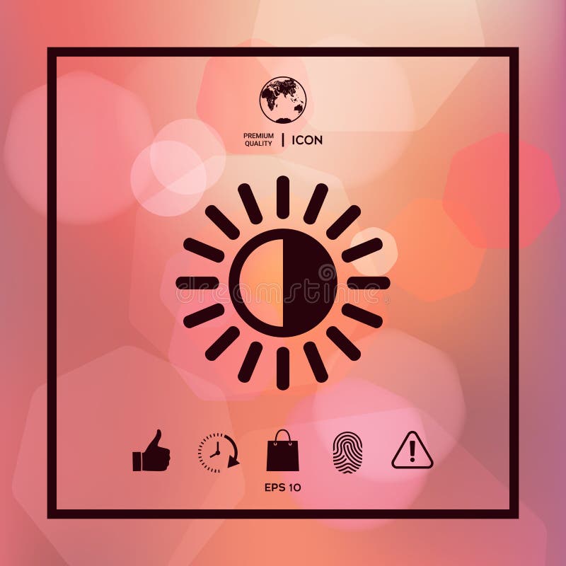 Brightness symbol icon stock vector. Illustration of bright - 111361448