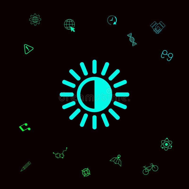 Brightness symbol icon stock vector. Illustration of abstract - 130052858