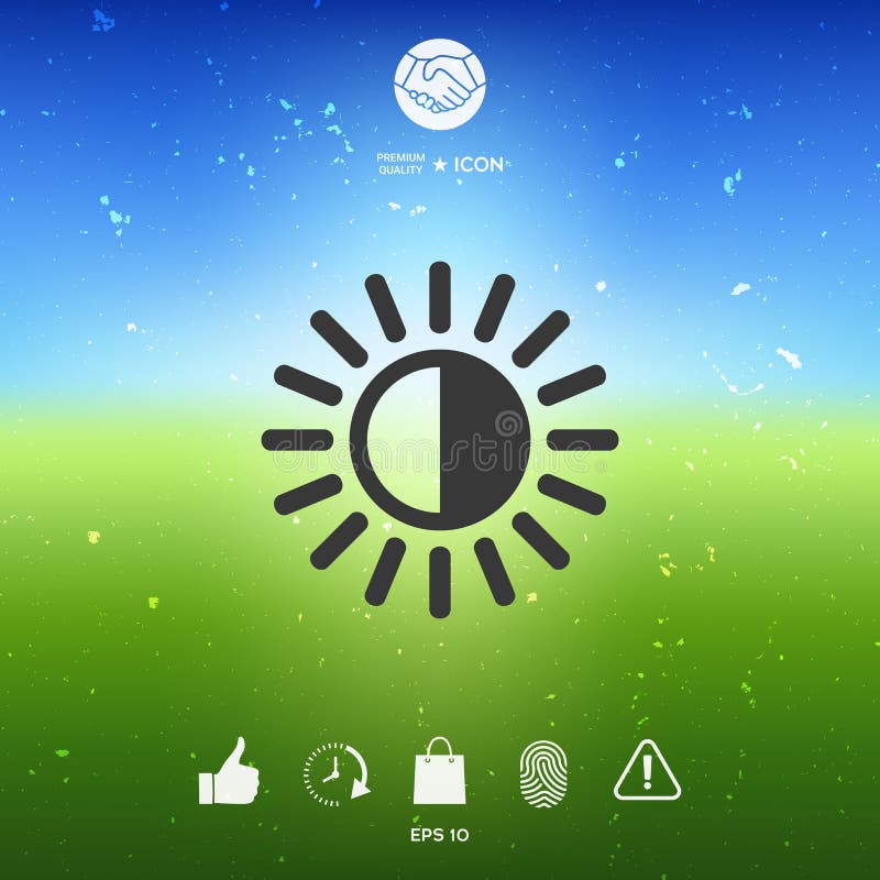 Brightness symbol icon stock vector. Illustration of season - 108426873