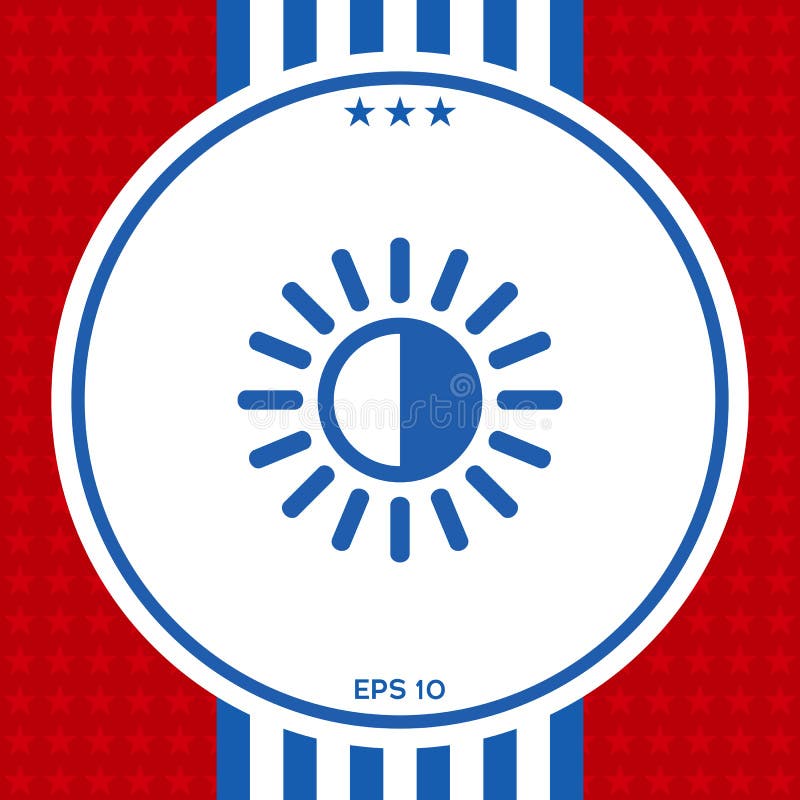 Brightness symbol icon stock vector. Illustration of shape - 107506598