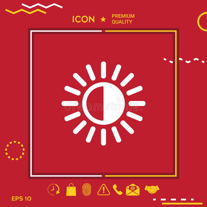 Brightness symbol icon stock vector. Illustration of color - 107937628