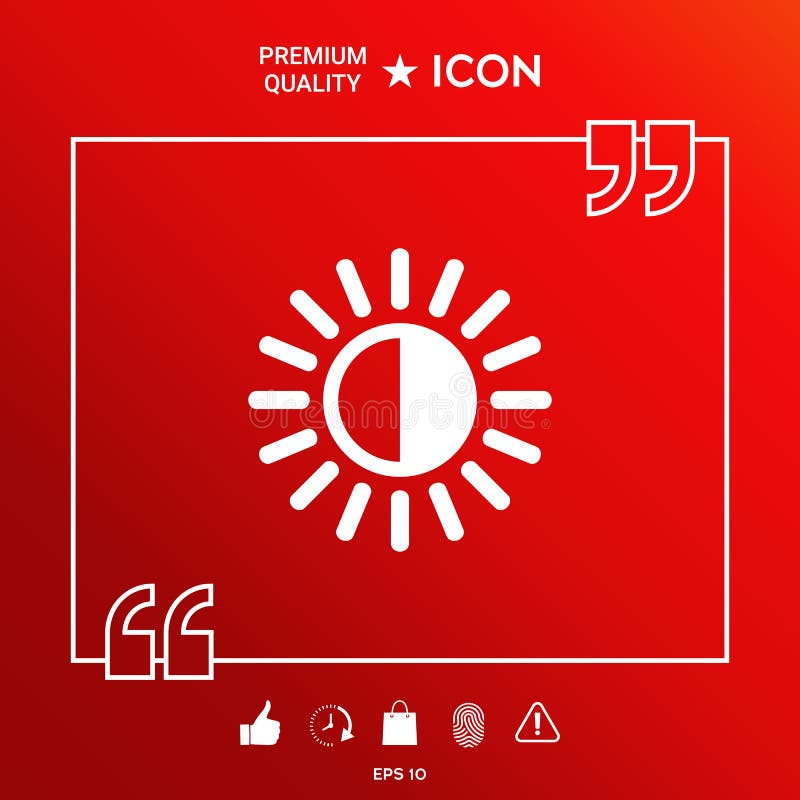 Brightness symbol icon stock vector. Illustration of light - 108553925