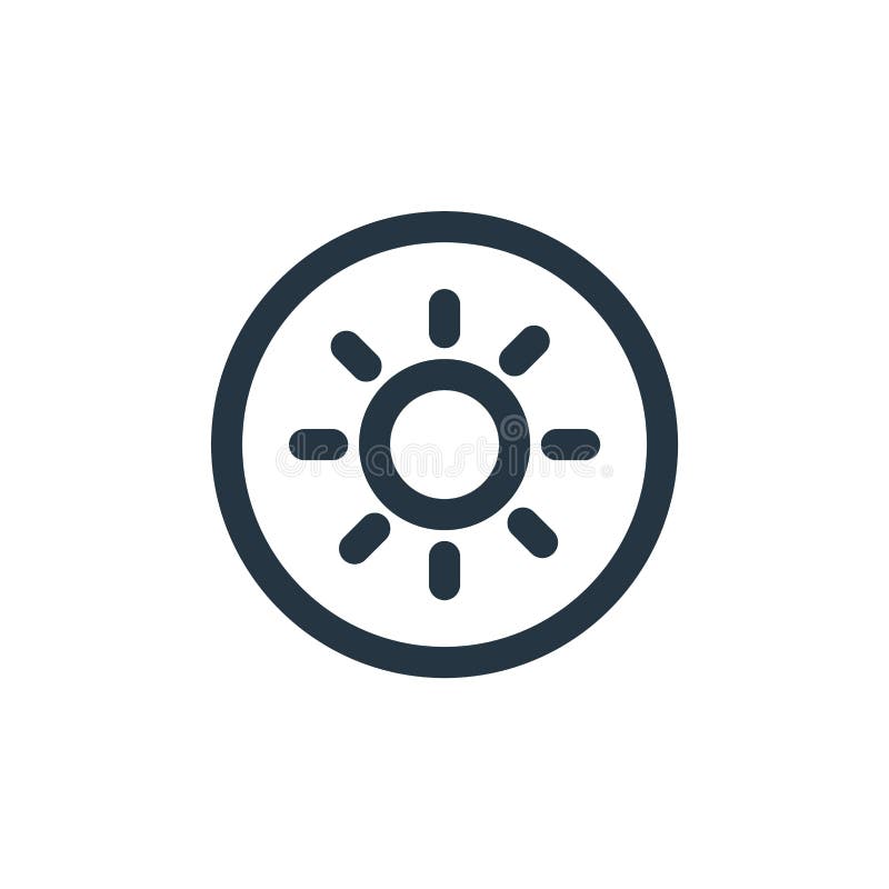 Brightness symbol icon stock vector. Illustration of icon - 116616373