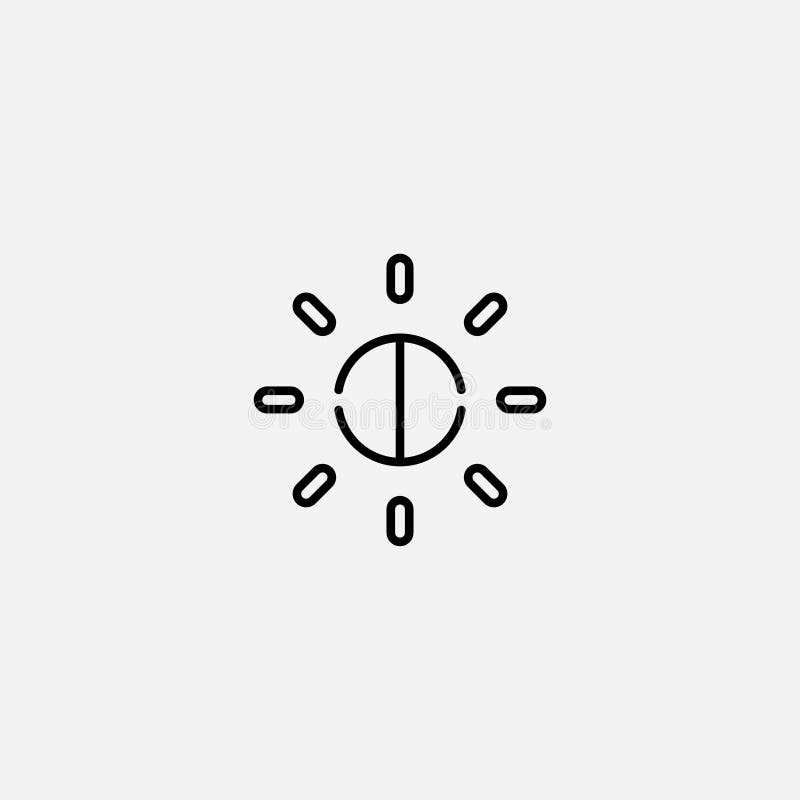 Brightness Vector Icon Sign Symbol Stock Vector - Illustration of ...