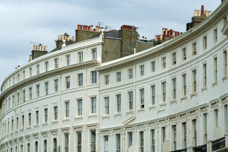 Brighton Regency Architecture England Stock Image - Image of historic ...