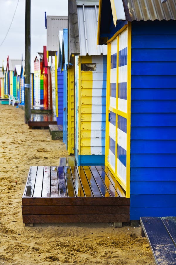 Brighton Bathing Boxes stock photo. Image of summer, colour - 32063226