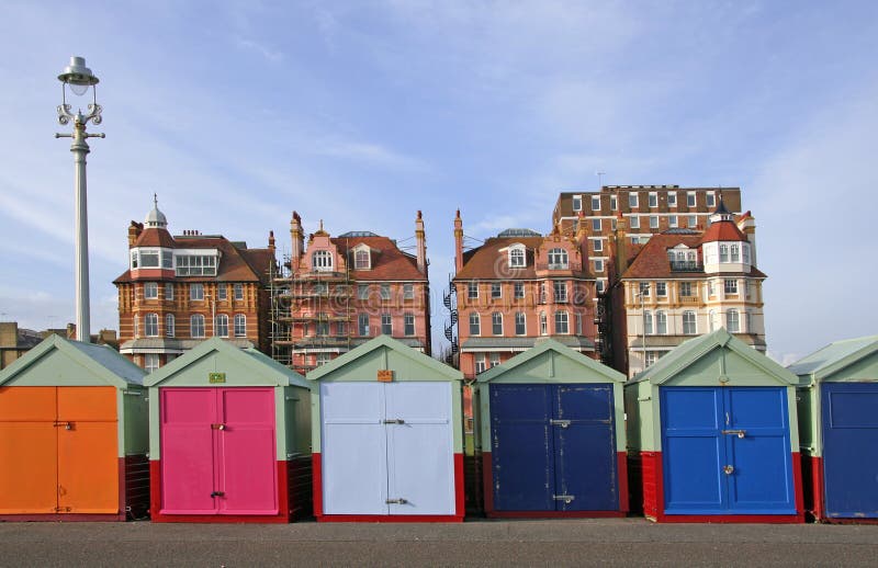 Brighton Beach Huts stock image. Image of britain, tourism - 4868021