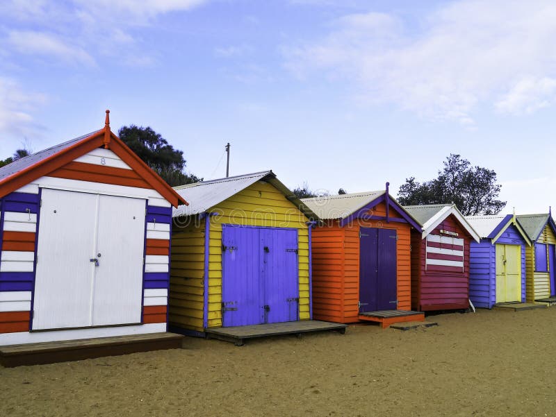 Brighton Beach, Melbourne, Victoria, Australia Stock Photo - Image of ...