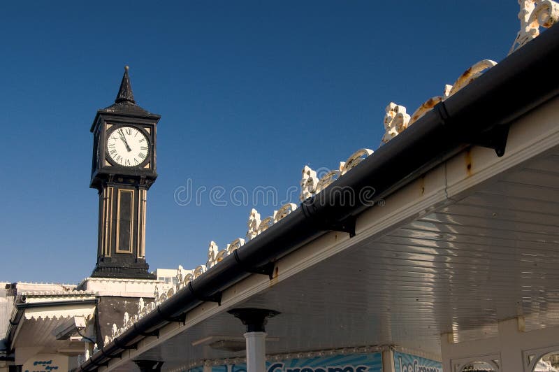 Brighton Clock Tower on the Pier Stock Image - Image of blue, britain ...