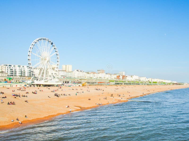 Brighton Coastline in Spring Editorial Stock Photo - Image of people ...