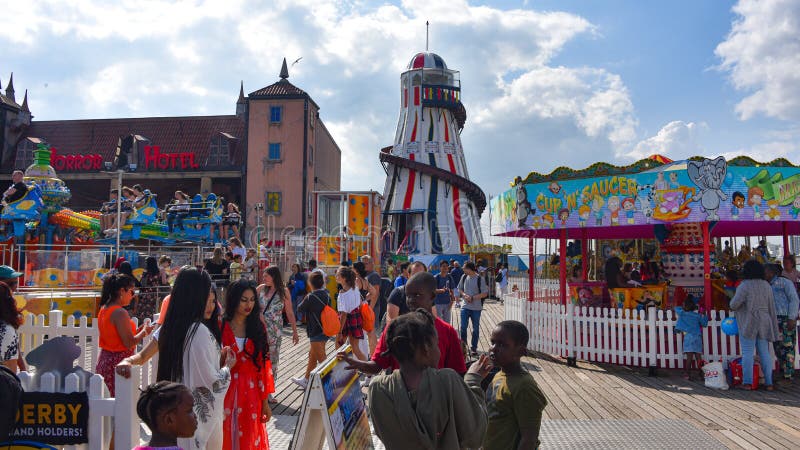 Fun Fair Rides and Attraction on Brighton Pier. Brighton, East Sussex ...