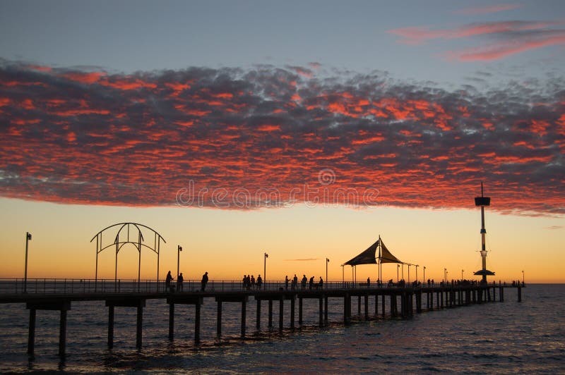 Brighton Jetty Sunset stock image. Image of scene, beach - 566287