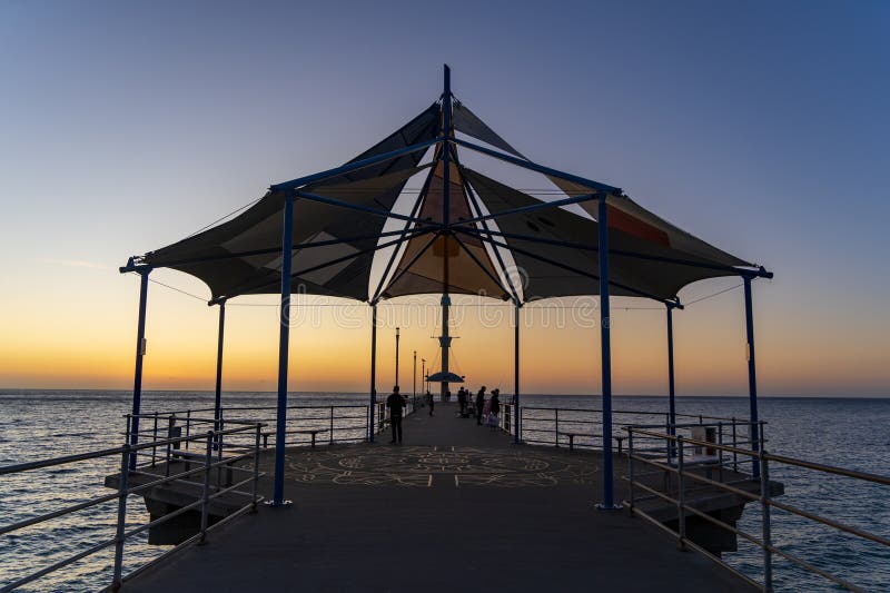 Brighton Jetty at sunset stock photo. Image of ocean - 306235178