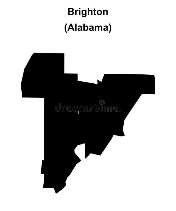 Brighton outline map stock illustration. Illustration of border - 385900218