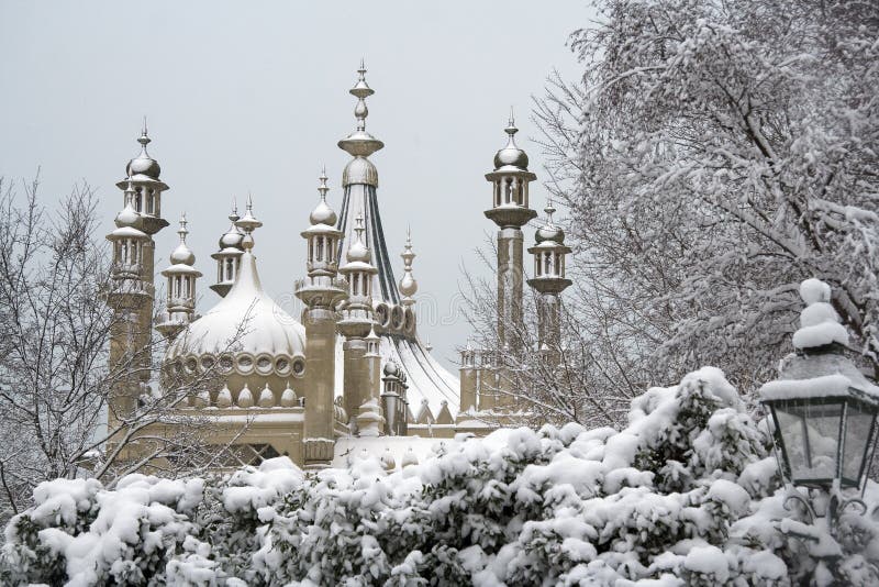 Brighton Pavilion in Winter Stock Photo - Image of snow, weather: 11675716