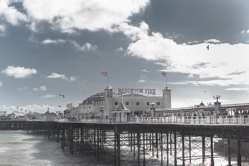Brighton Pier, England stock image. Image of pier, harbor - 109911221