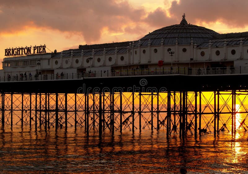 Brighton Pier stock image. Image of pier, beach, lowtide - 31192109