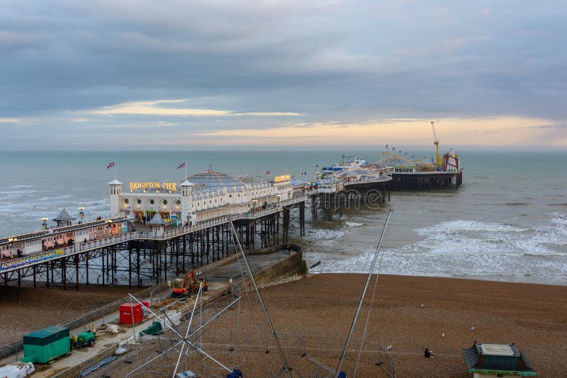 The Brighton Pier, UK editorial stock image. Image of coastline - 73370179
