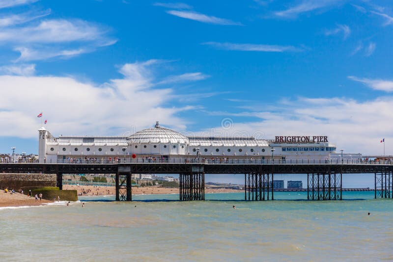 Brighton in summer editorial stock photo. Image of channel - 74519303