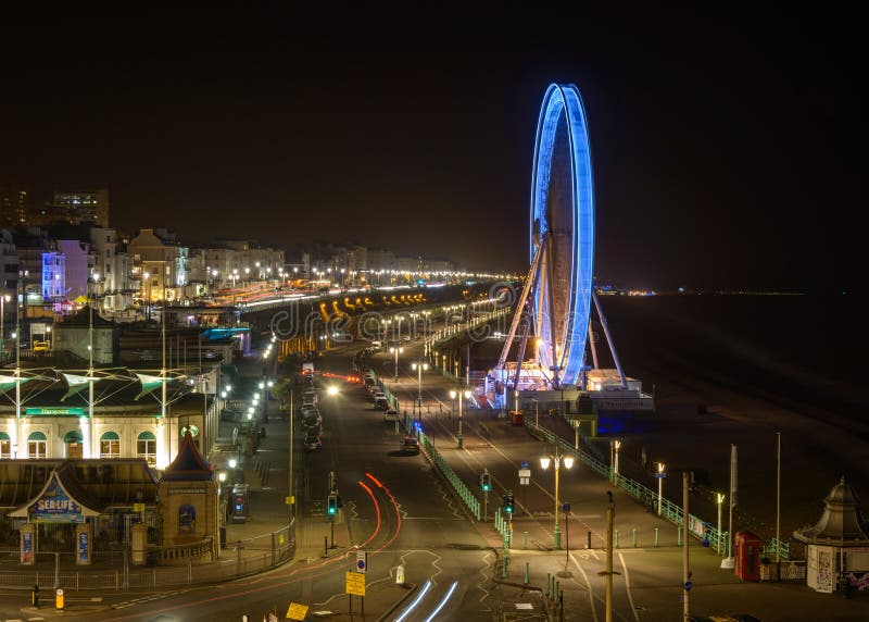 The Brighton Wheel at Night Editorial Stock Image - Image of night ...