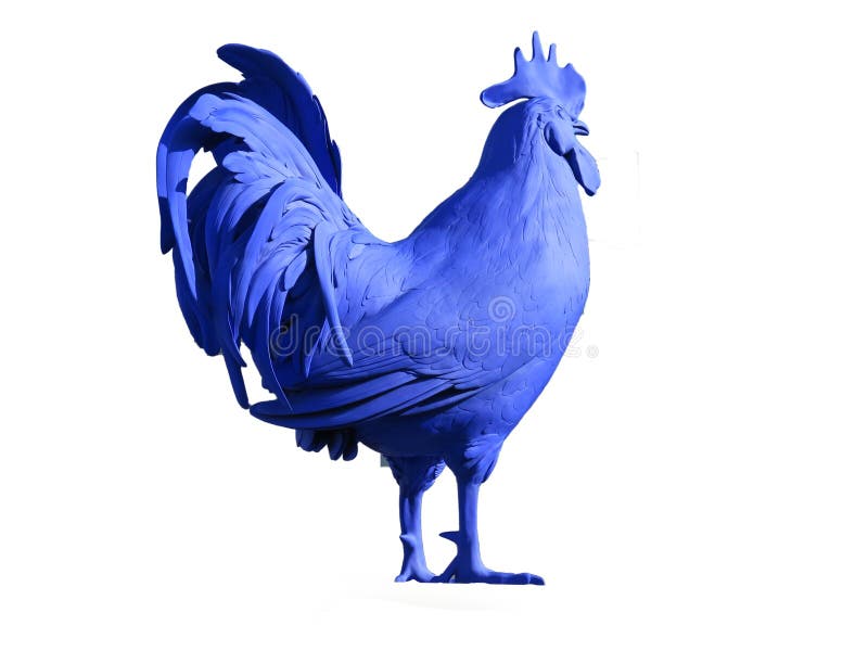 Brillantemente Un Pollo Coloreado Azul Imagen de archivo - Imagen de ...