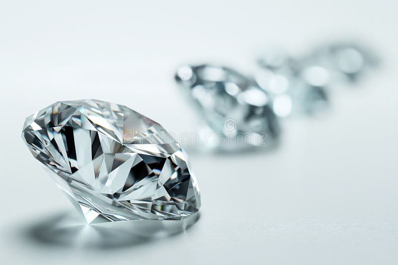 The Brilliance of Diamonds, Shining Brightly on a Reflective Surface, a ...