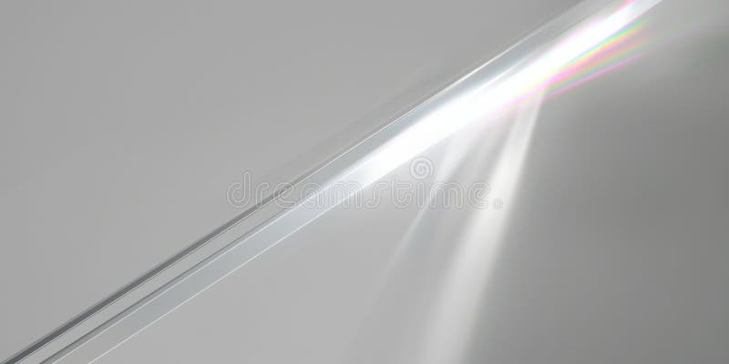 Brilliant Beam of Light Shines on a Clean White Background, Creating a ...
