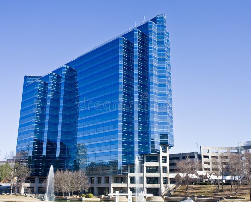 Office Building 21Exterior Reflects Blue Sky Stock Photo - Image of ...