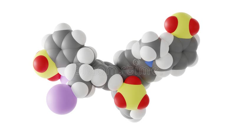 Brilliant Blue Fcf Molecule, Triarylmethane Dye E133, Molecular ...