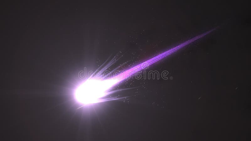 Brilliant Bright Beautiful Close Up View Orange Comet, Sodium Element ...