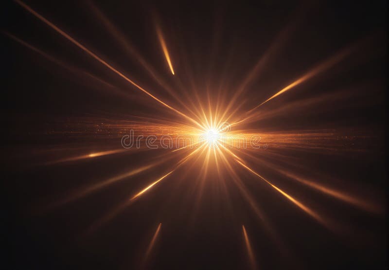 Brilliant Burst of Light with Radiating Rays Occurring in a Dark ...