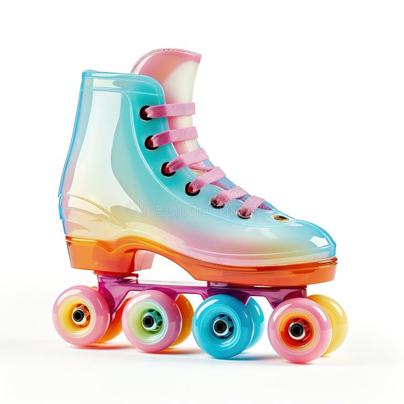 A Brilliant Color Image of a Pair of Roller Skates Generative AI Stock ...