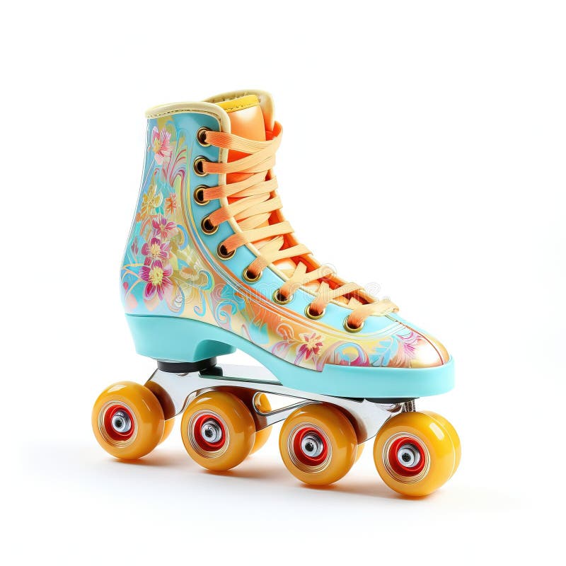 A Brilliant Color Image of a Pair of Roller Skates Generative AI Stock ...