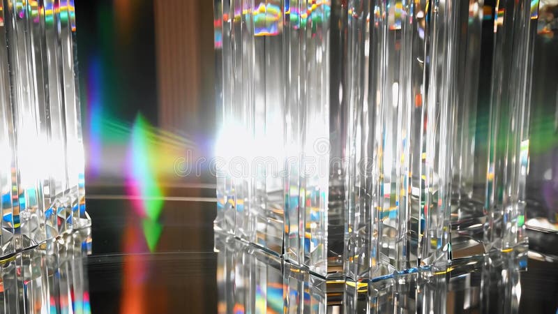 Brilliant Colors Dance Across Crystal Surfaces As Intense Lights Shine ...