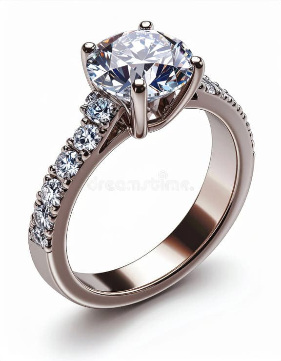 Brilliant Diamond Engagement Ring with Pav? Setting Stock Illustration - Illustration of elegant ...