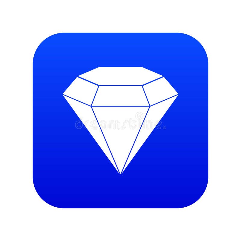 Brilliant Gemstone Icon Digital Blue Stock Vector - Illustration of ...