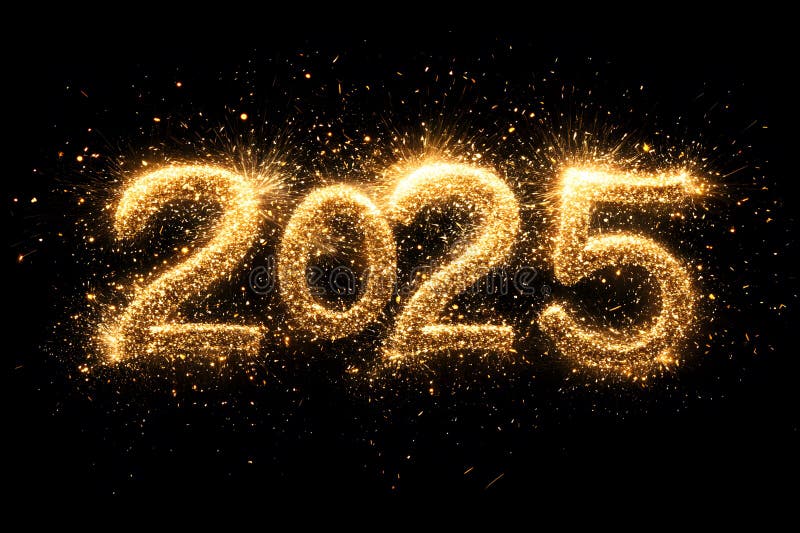 A Brilliant Golden Firework Exploding Against a Black Background As a ...