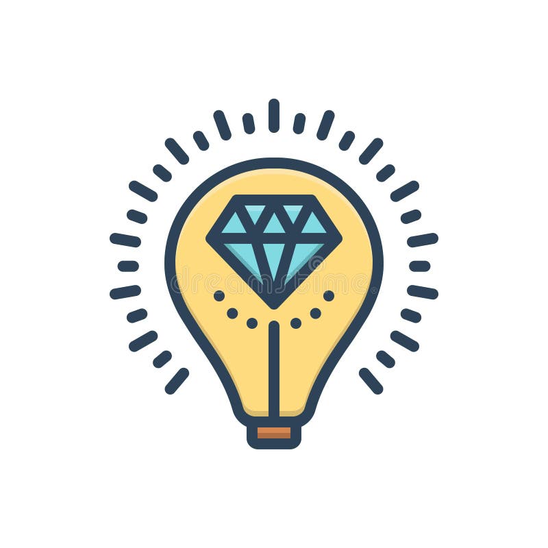 Color Illustration Icon for Brilliant, Bright and Glossy Stock Vector ...