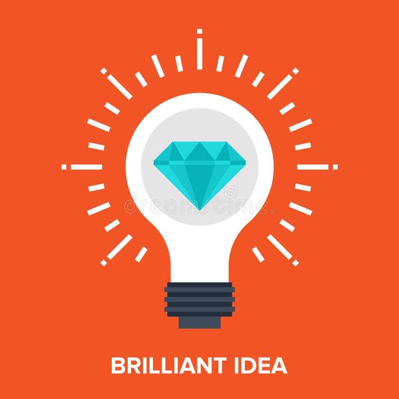 Brilliant Idea Vector Illustration Concept Stock Vector - Illustration ...