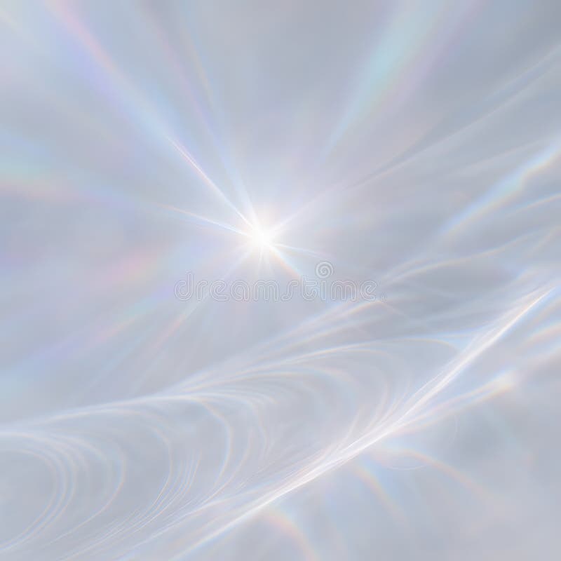 A Brilliant Light Source Emits Star-like Rays and Iridescent Flares ...