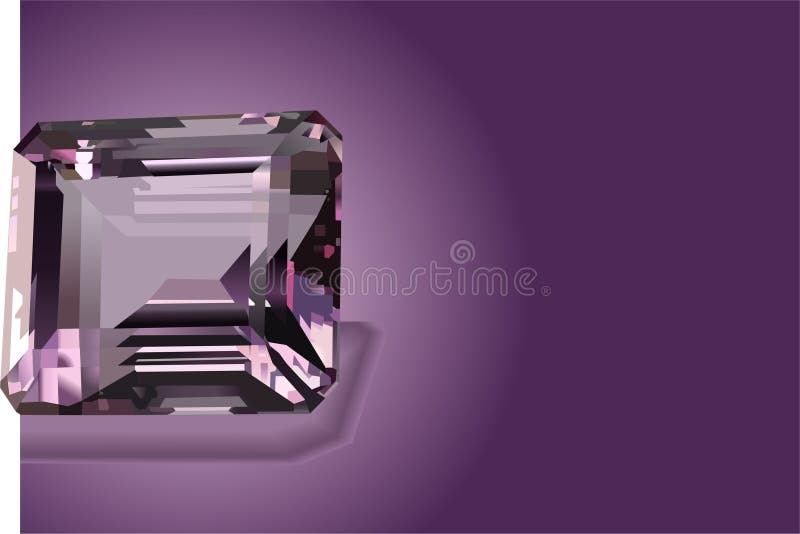 Brilliant purple amethyst stock vector. Illustration of vector - 2842336
